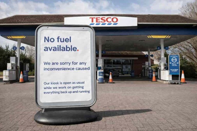 Fuel Shock UK: Empty Tesco Pumps Hit Workers Hard